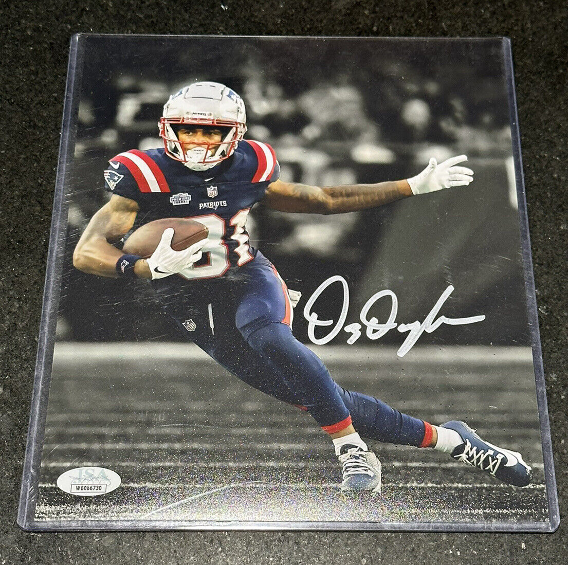 Demario Douglas signed 8x10 photo Patriots JSA Witnessed Autographed C ...